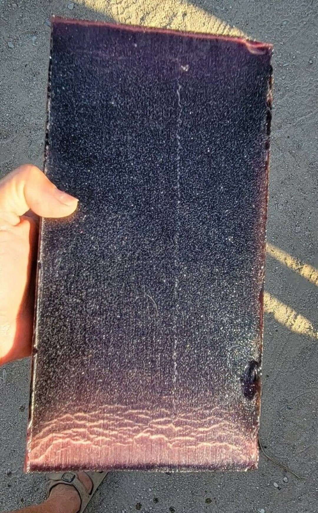 Fiber Optic Glass DARK PURPE Rough for Slabs Flint Knapping Arrowhead 5 ...