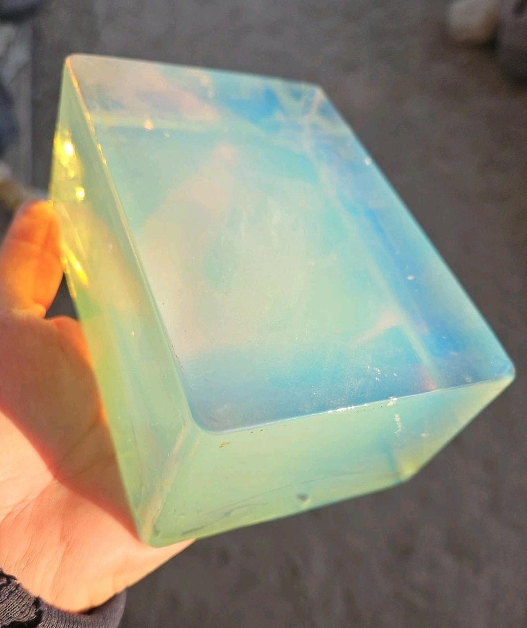NEW Opal Opalite THICK Glass Block Flint Knapping 3.5" X 2.3" X 5" 4# - Etsy