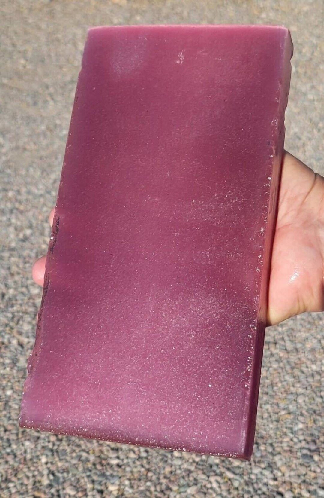 Fiber Optic Glass Pink Rough for Slabs Flint Knapping Arrowhead 5.2 ...