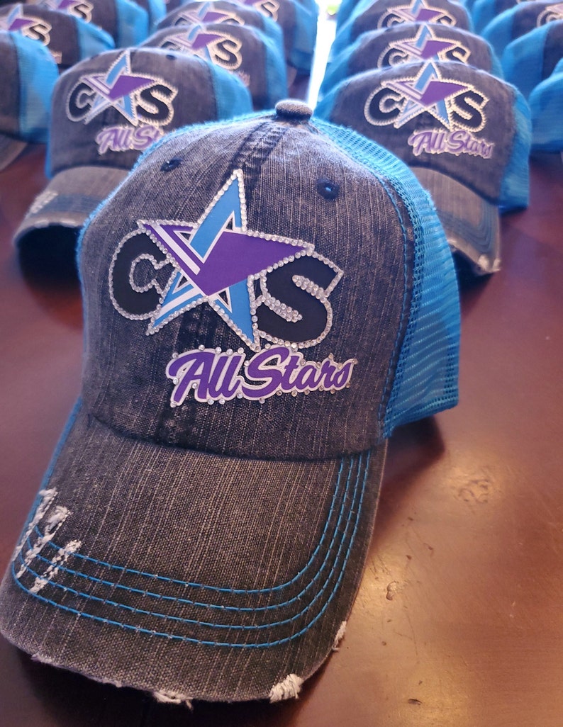 Cheer Mom Hat Custom Bling Cheer Hats Your Teams Name or Logo - Etsy