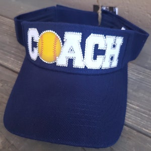 Softball Coach Sun Visor, Rhinestone Softball Sun Visor for Coach ...