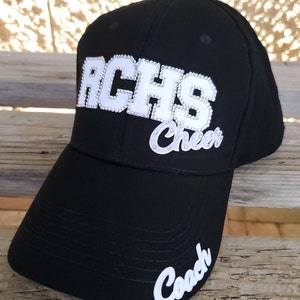 Cheer Mom Hat, Custom Bling Cheer Hats Your Teams Name or Logo - Etsy