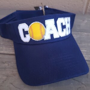 Softball Coach Sun Visor, Rhinestone Softball Sun Visor for Coach ...
