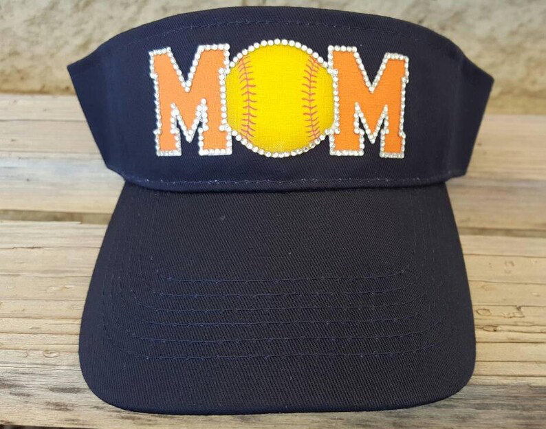 Softball Mom Sun Visor Custom team Sun Visors Rhinestone | Etsy