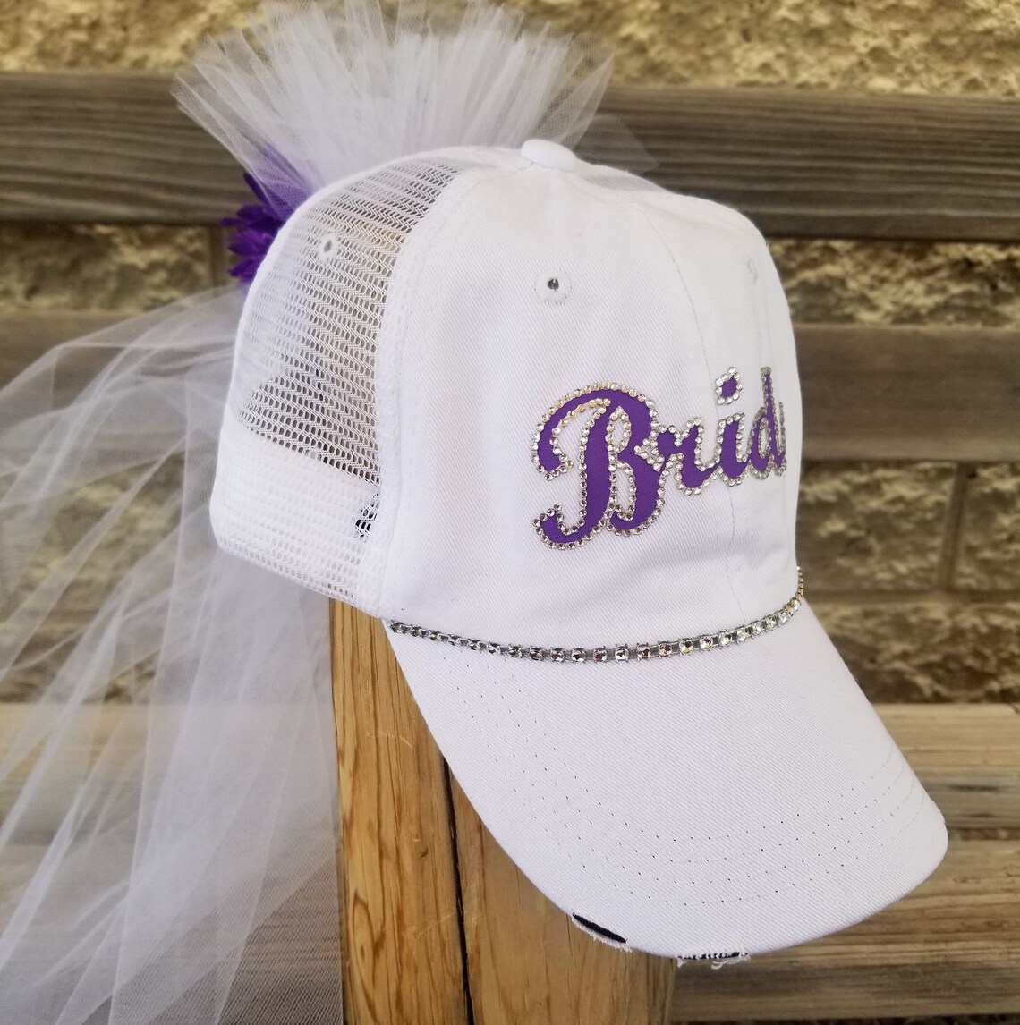 Bachelorette Bride hat and veil-perfect for bachelorette | Etsy