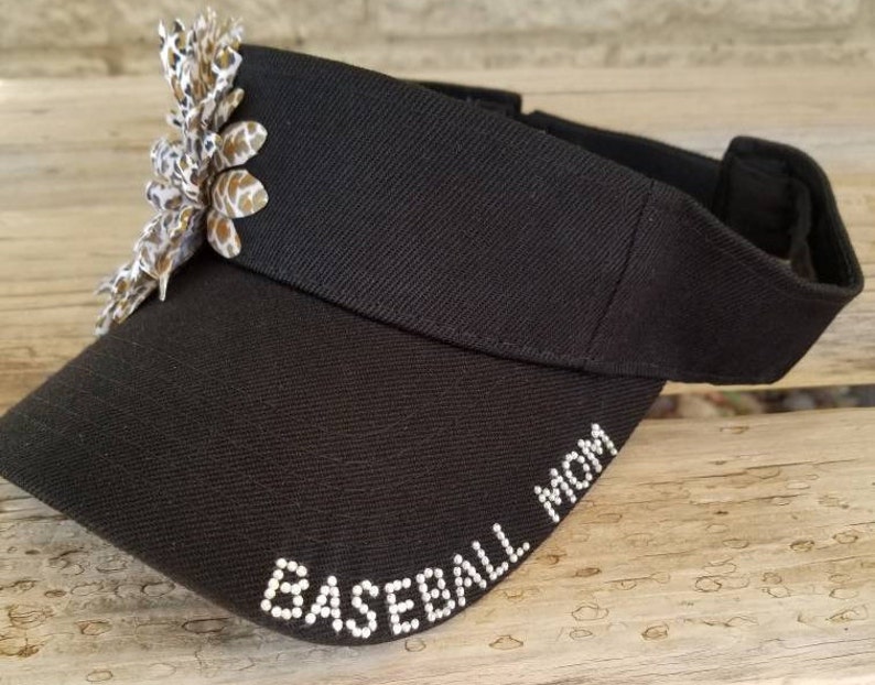 Baseball Mom Sun Visors, Baseball Mom Hats, Baseball Flower Hats in ...