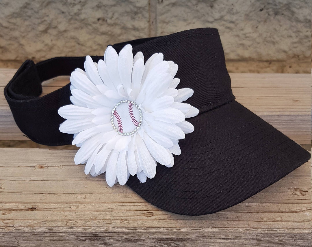 Baseball Mom Sun Visors, Baseball Mom Hats, Baseball Flower Hats in ...