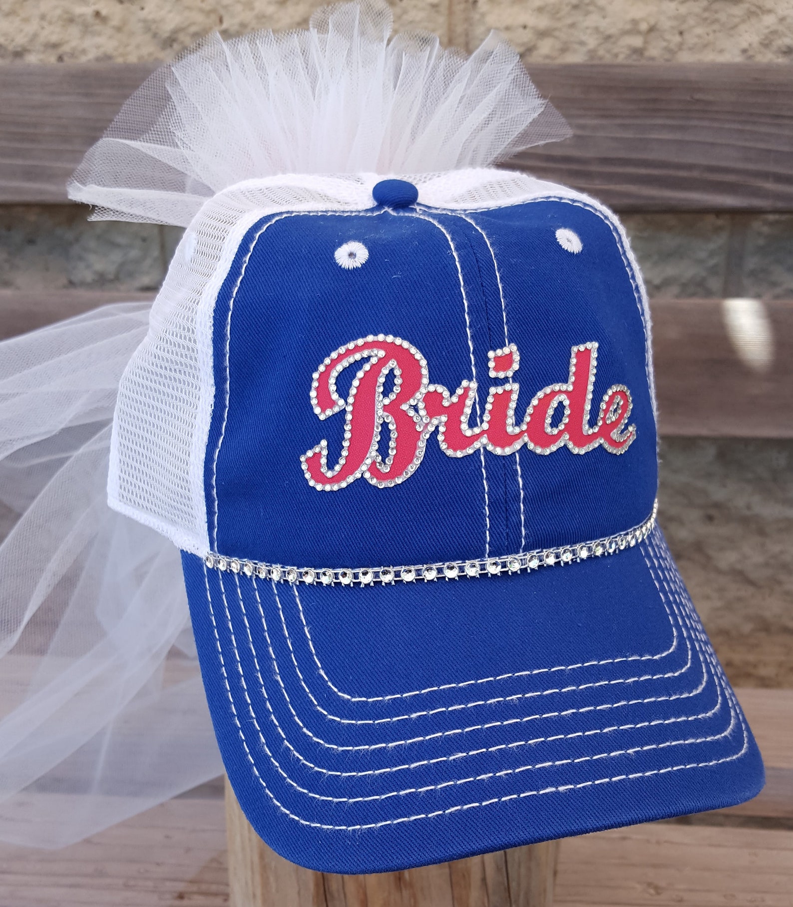 Baseball Bride Hat Bride Baseball Cap and Veil for Baseball - Etsy