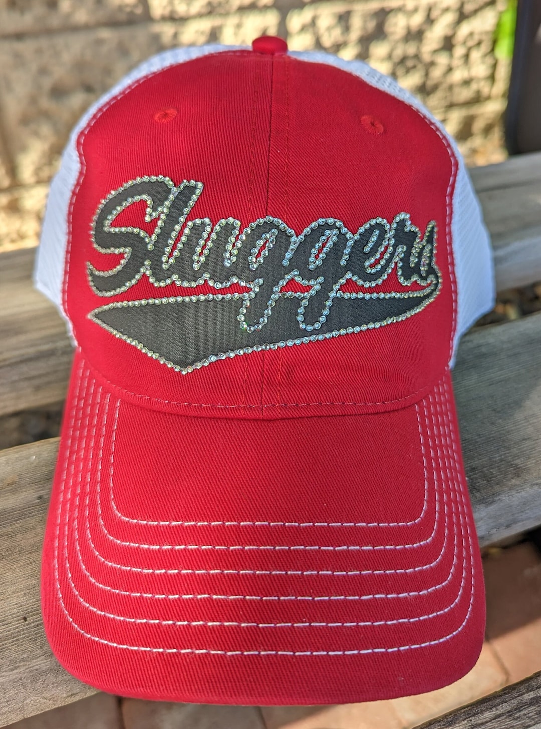 Custom Baseball Mom Hats-sluggers Game Day Rhinestone Team Hats-all ...