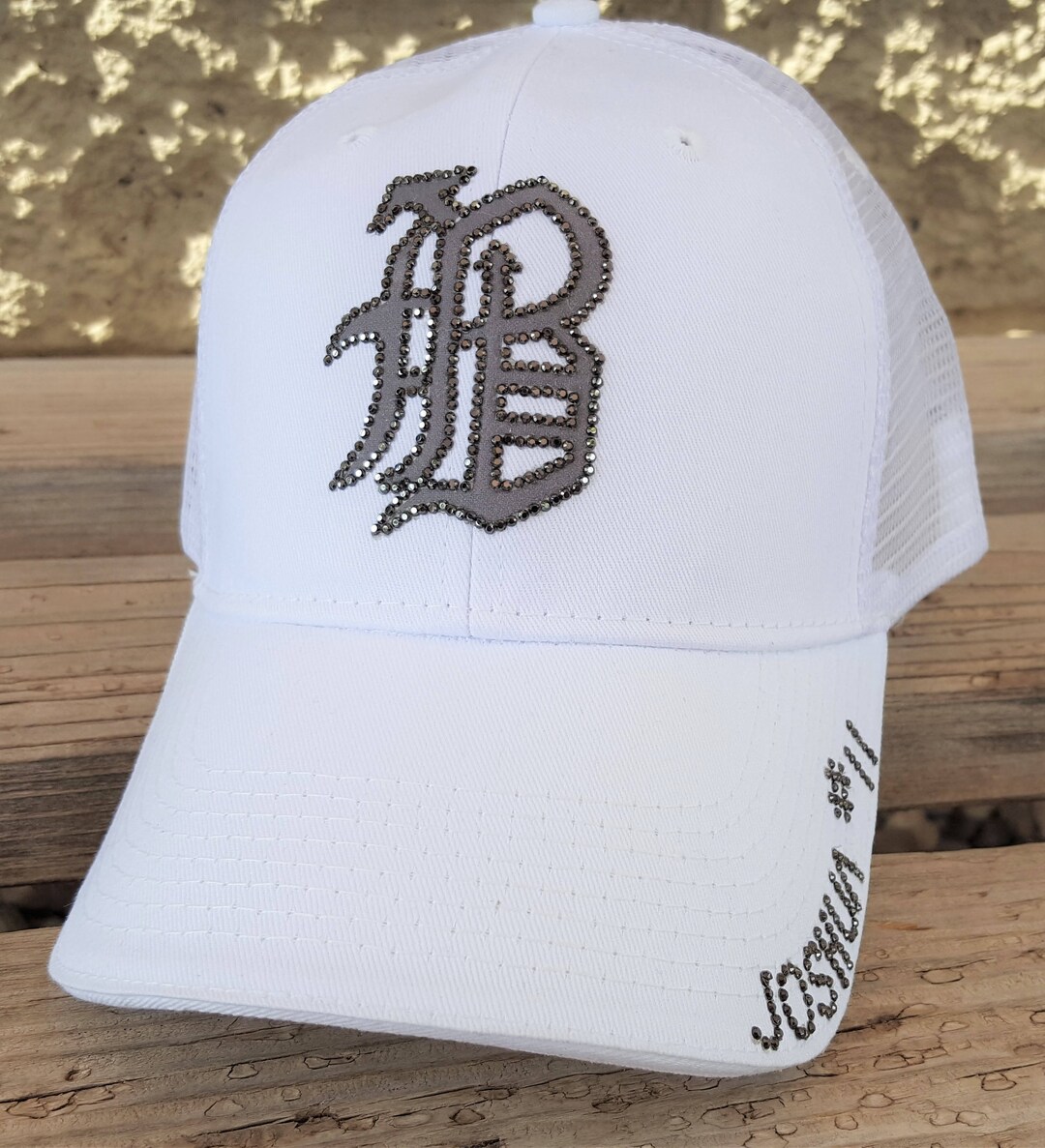 Old English Letter Hat Letter B Hat Baseball Mom Hat - Etsy