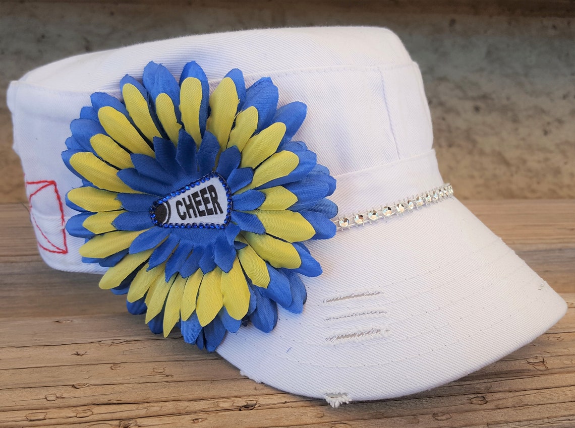 Cheer Mom Hat, Custom Cheer Mom Team Hat, Flower Cheer Hat With ...