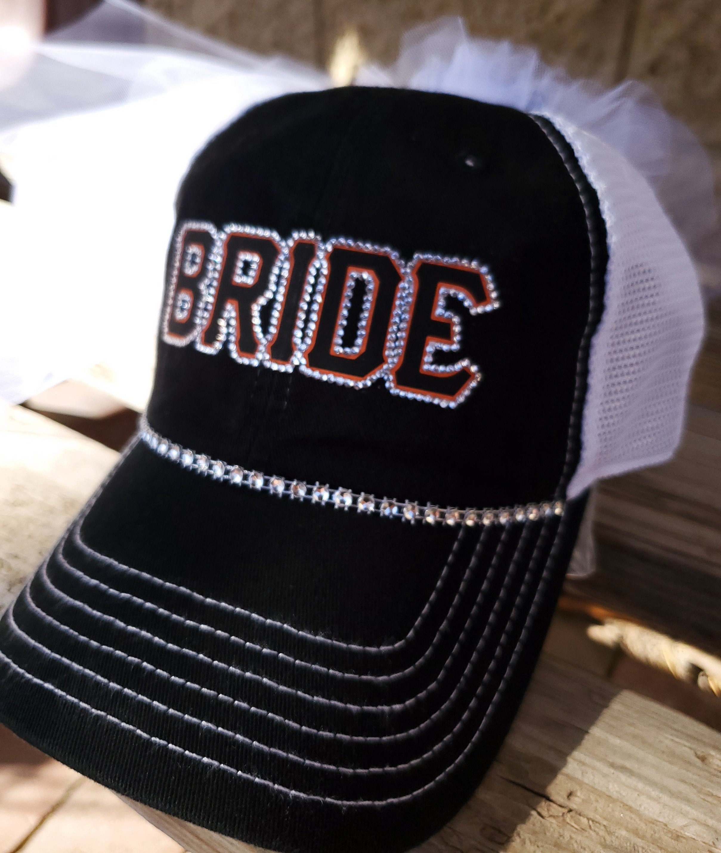 Bachelorette Hats for Baseball Bride. Bride hat and veil for | Etsy