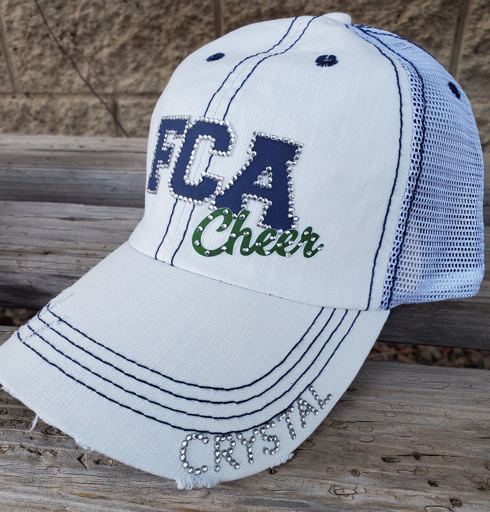 Cheer Mom Hat Custom Bling Cheer Hats Your Teams Name or Logo | Etsy