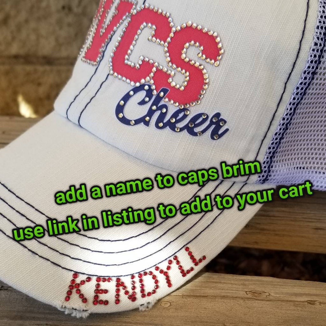 Cheer Mom Hat Custom Bling Cheer Hats Your Teams Name or Logo | Etsy