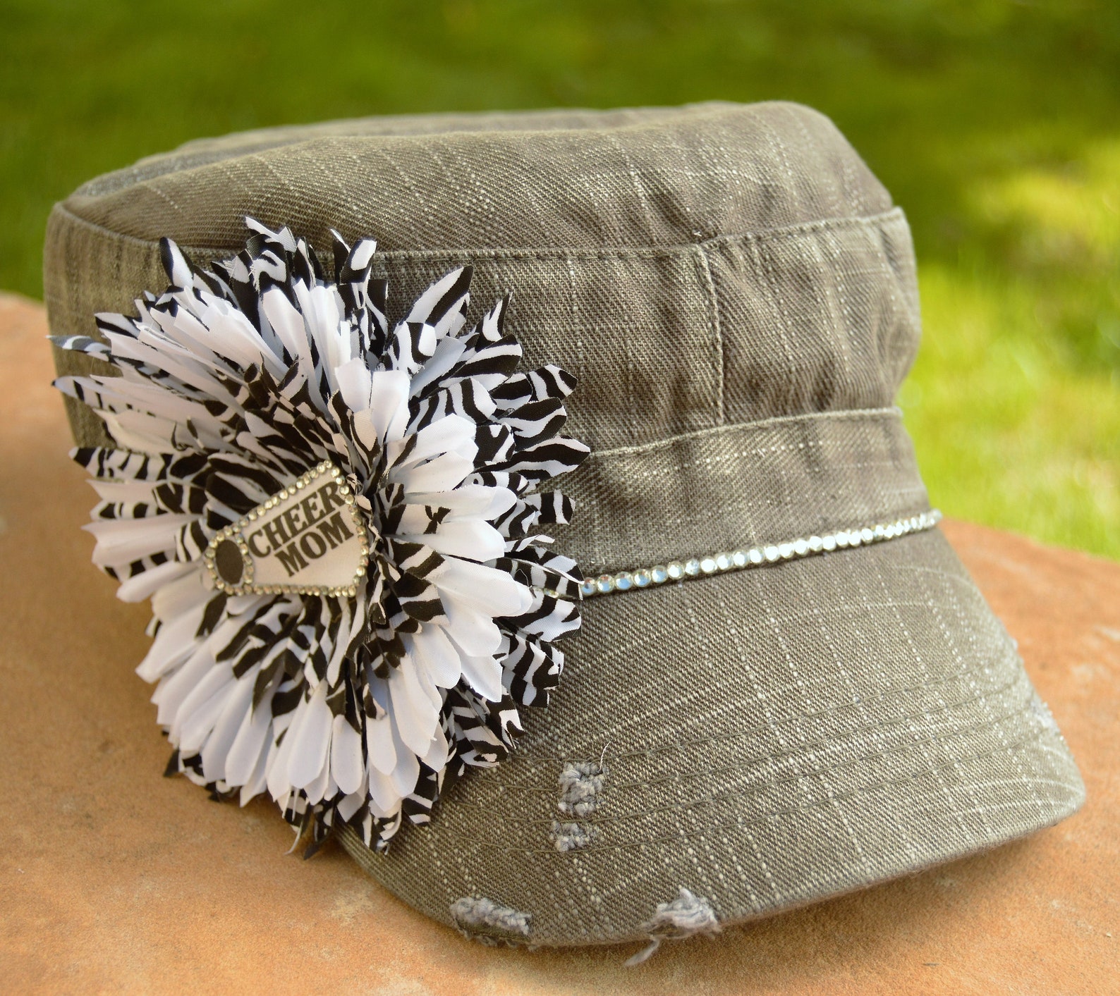 Cheer Mom Hat, Custom Cheer Mom Team Hat, Flower Cheer Hat With ...