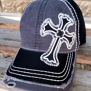 Cross Hats- Rhinestone Cross Mesh Trucker Caps- Many Colors Available ...