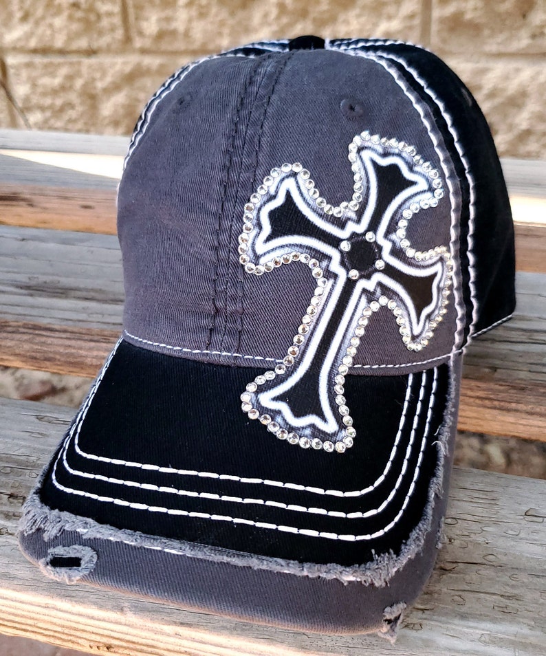 Cross Hats Rhinestone Cross Mesh Trucker Caps Many Colors | Etsy