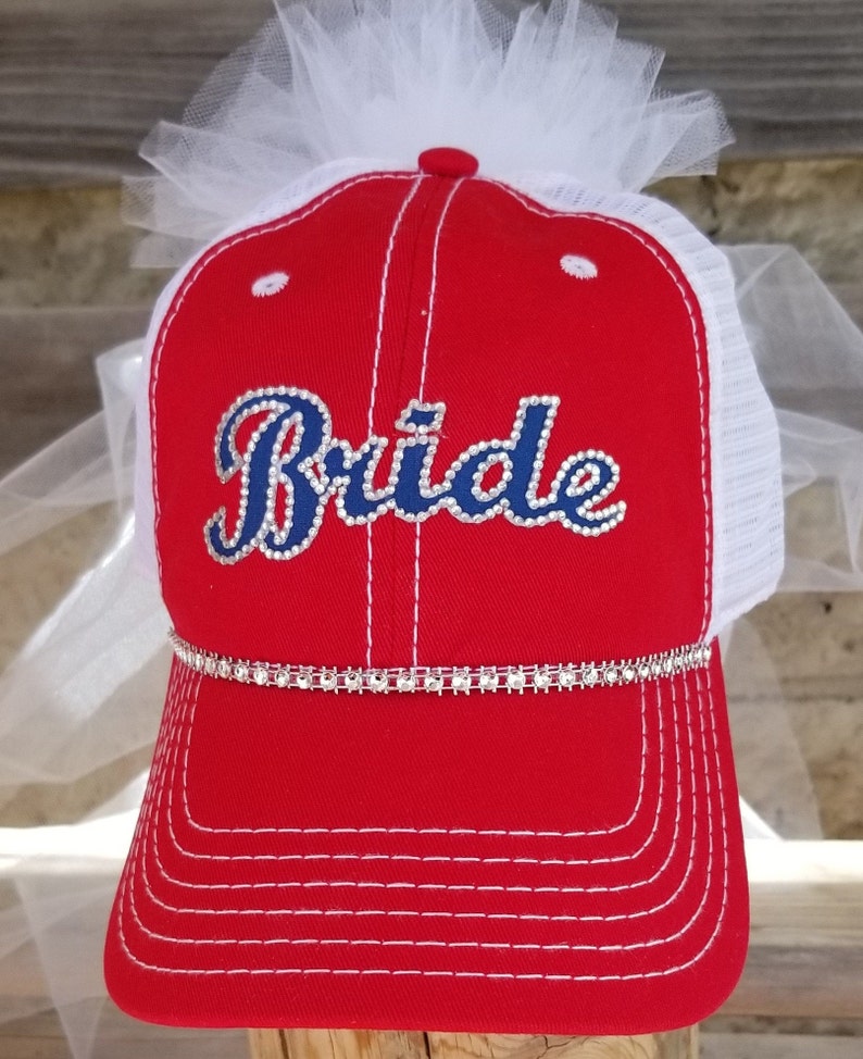 Baseball Bride Hat Bride Baseball Cap and Veil for Baseball - Etsy