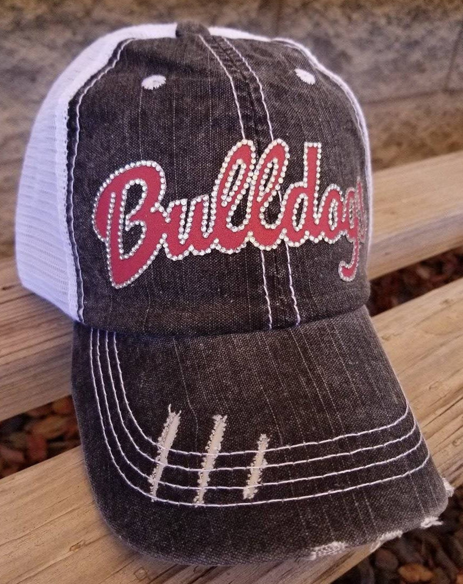 Bulldogs Bling Hats Custom Baseball and Football Hats Custom | Etsy