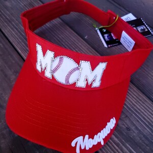Rhinestone Baseball Mom Sun Visors, Baseball Mom Hats and Sun Visors ...