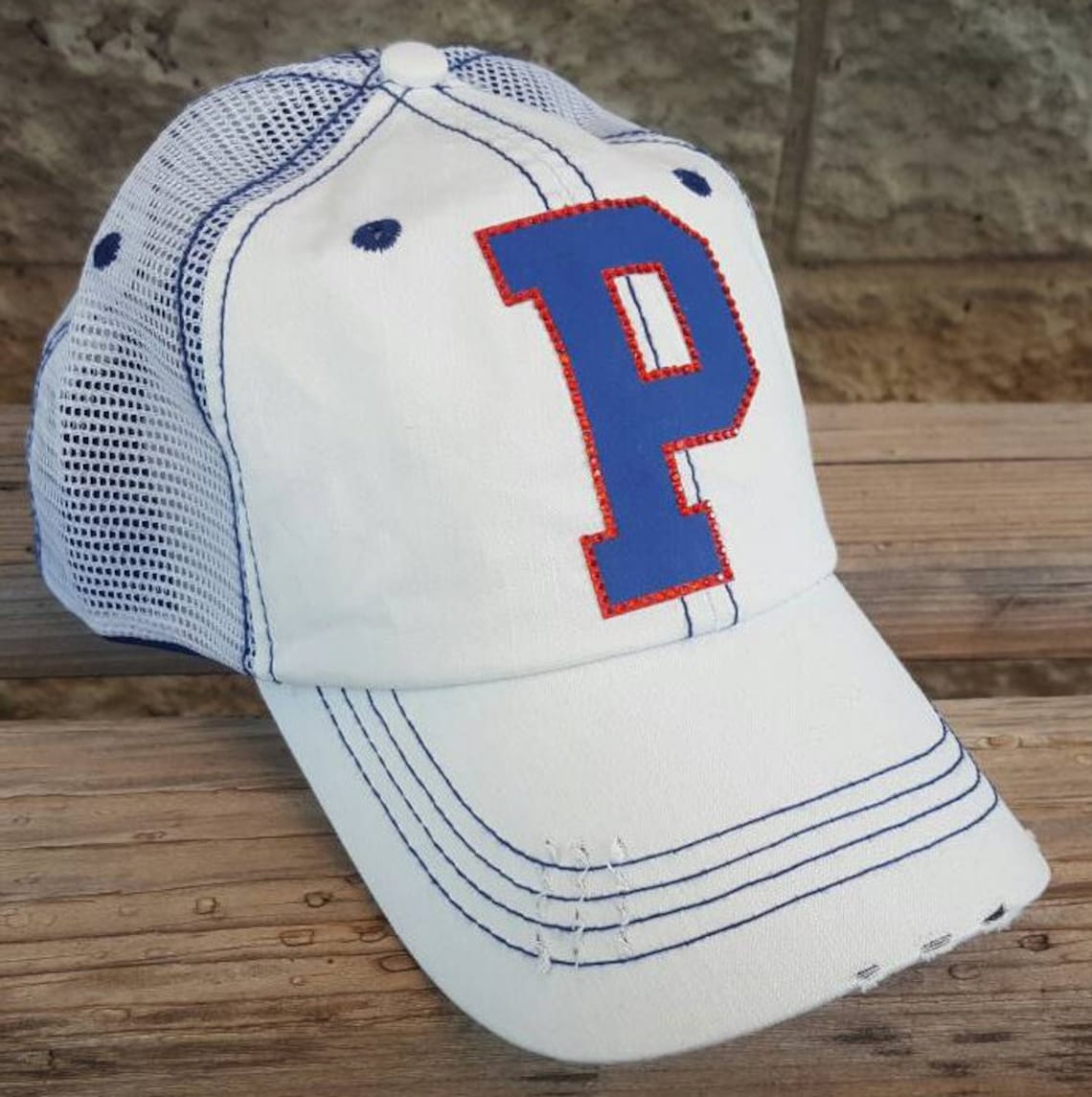 Custom Letter Hats Varsity Letter Hats Bling Letter Hats | Etsy