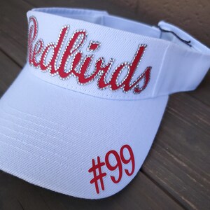 Bling Baseball Sun Visors, Baseball Team Visors-done in Your Teams ...
