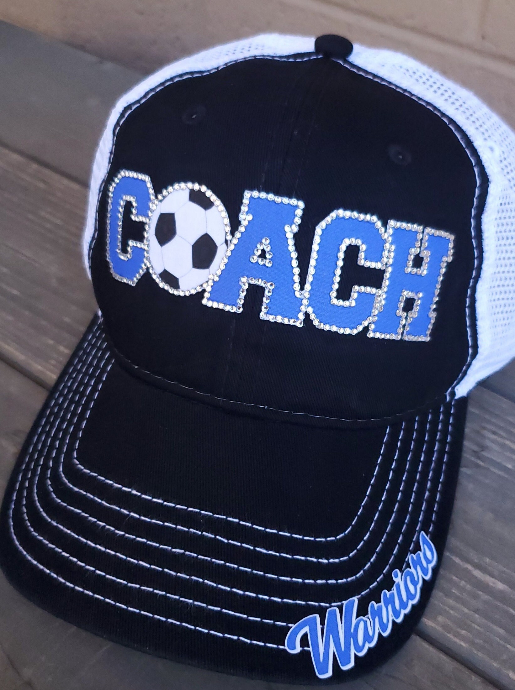 Soccer Coach Hat, Bling Soccer Hat Customized for Coach! Coaches Bling ...