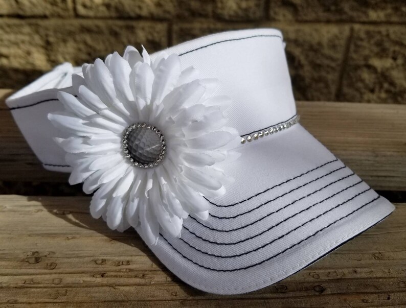 Womens Golf Sun Visors and GOlf Hats all done with swarovski | Etsy