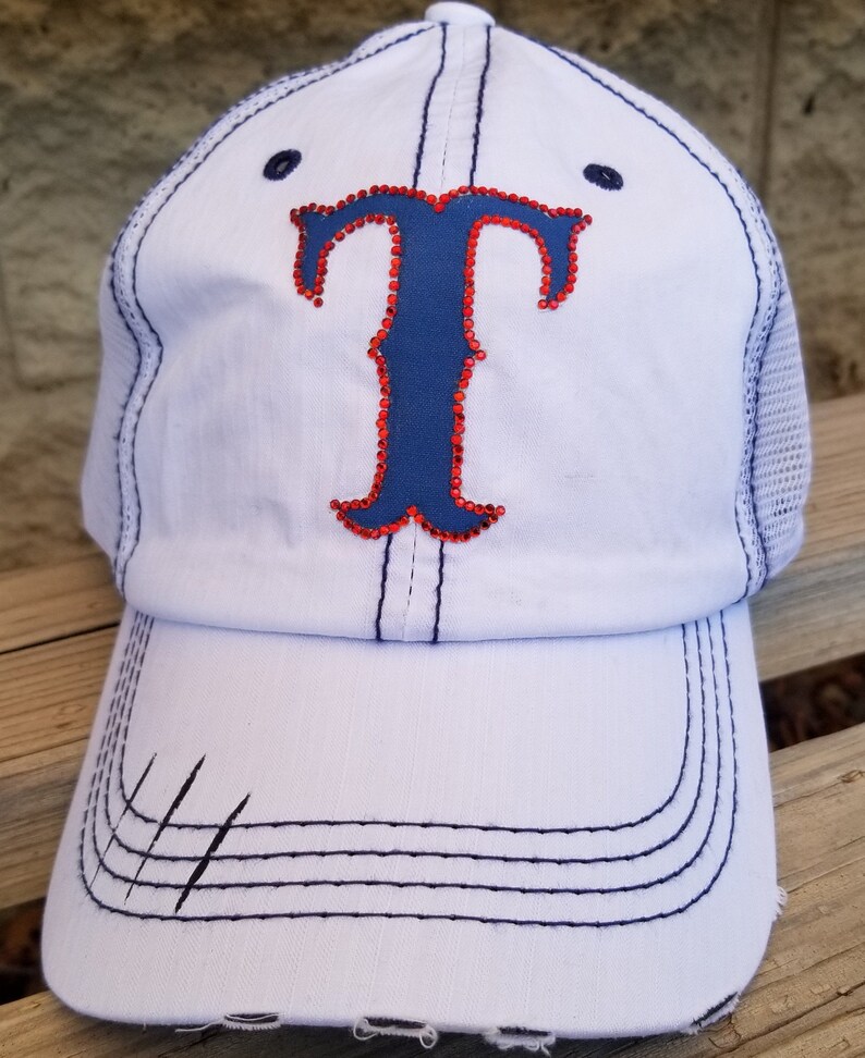 Varsity Letter B Baseball Mom Hat Rhinestone Letter Hat - Etsy