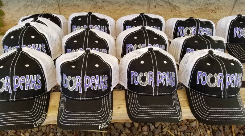 Custom Team Hats Custom Logo Hats Bling Team Hats | Etsy