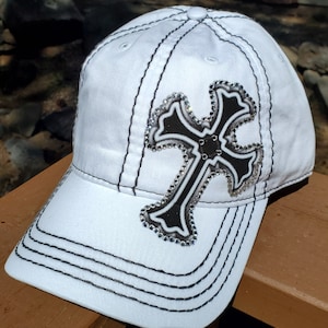 Rhinestone Cross Hat, Bling Cross Dad Hats and Trucker Caps, Contrast ...
