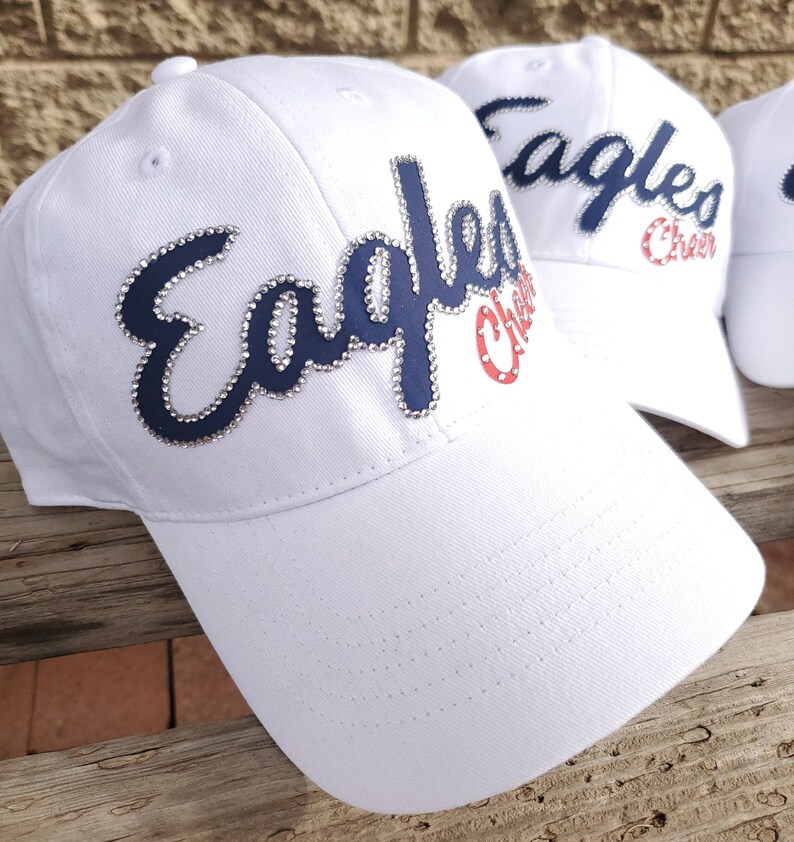 Cheer Mom Hat Custom Bling Cheer Hats Your Teams Name or Logo | Etsy