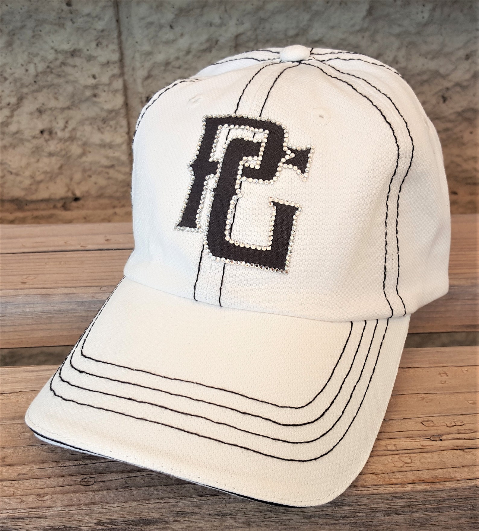 Bling Letter Hats/Custom Logo Hats/Varsity Letter Hats/School | Etsy