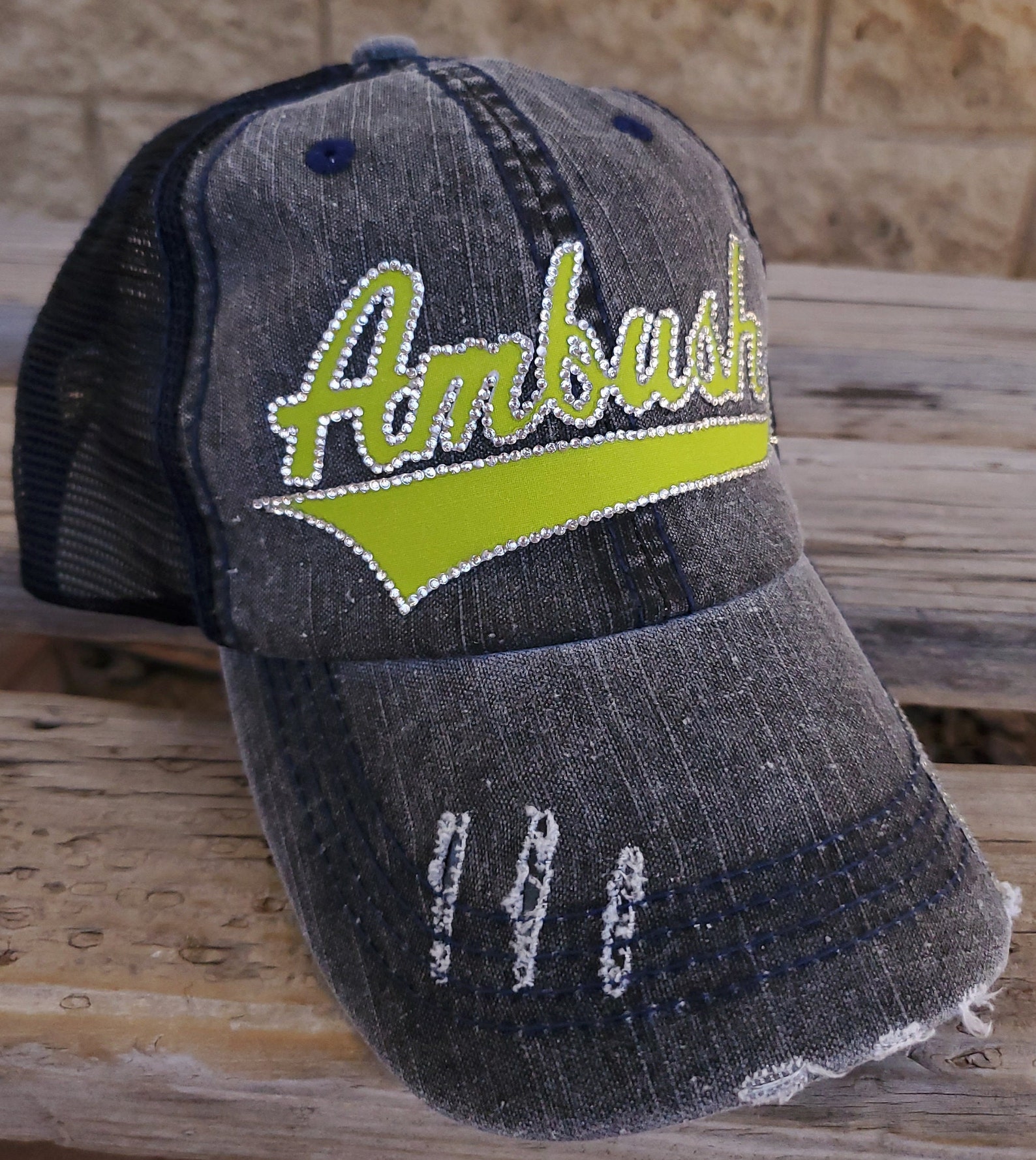 Sliders Custom Team Baseball Cap, Bling Team Hats With You Teams Name ...