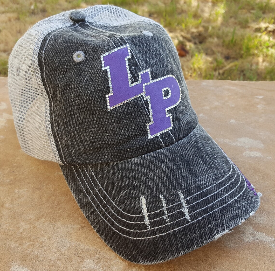 Bling Letter Hats/Custom Logo Hats/Varsity Letter Hats/School | Etsy