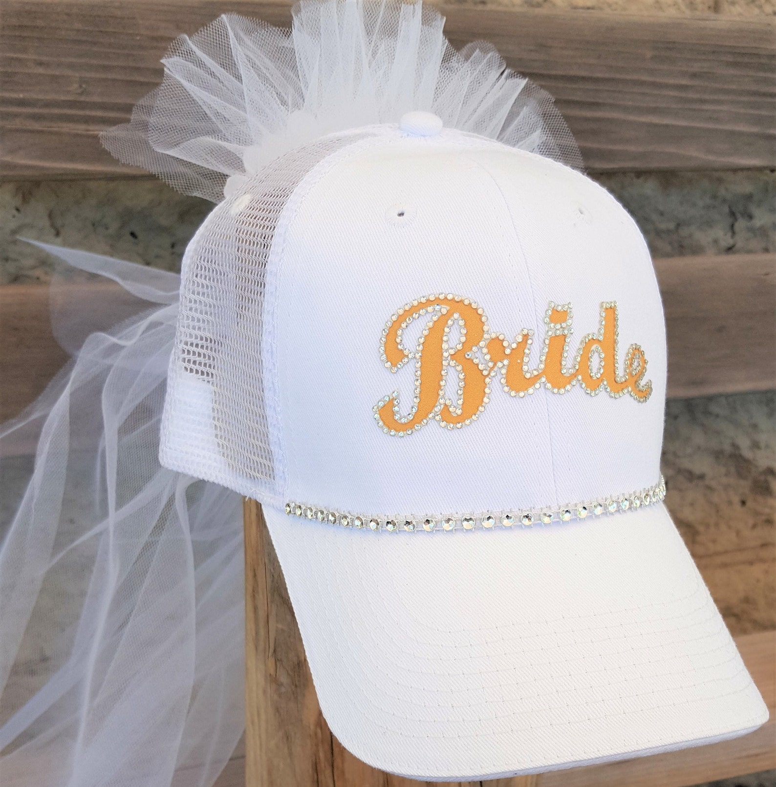 Baseball Bride Hat Bride Baseball Cap and Veil for Baseball - Etsy