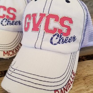 Cheer Mom Hat, Custom Bling Cheer Hats Your Teams Name or Logo - Etsy
