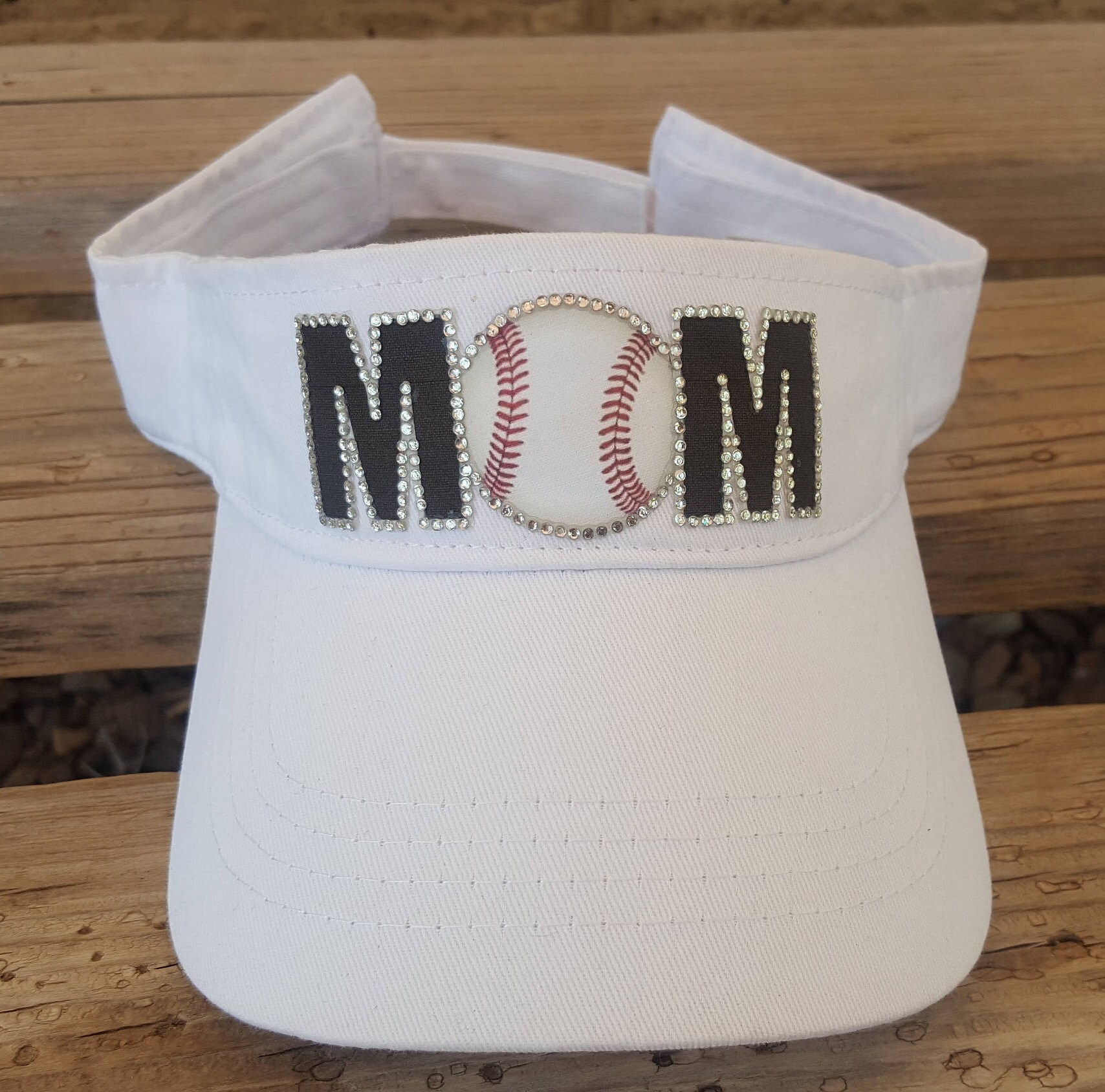 Rhinestone Baseball Mom Sun Visors Baseball Mom Hats and Sun | Etsy