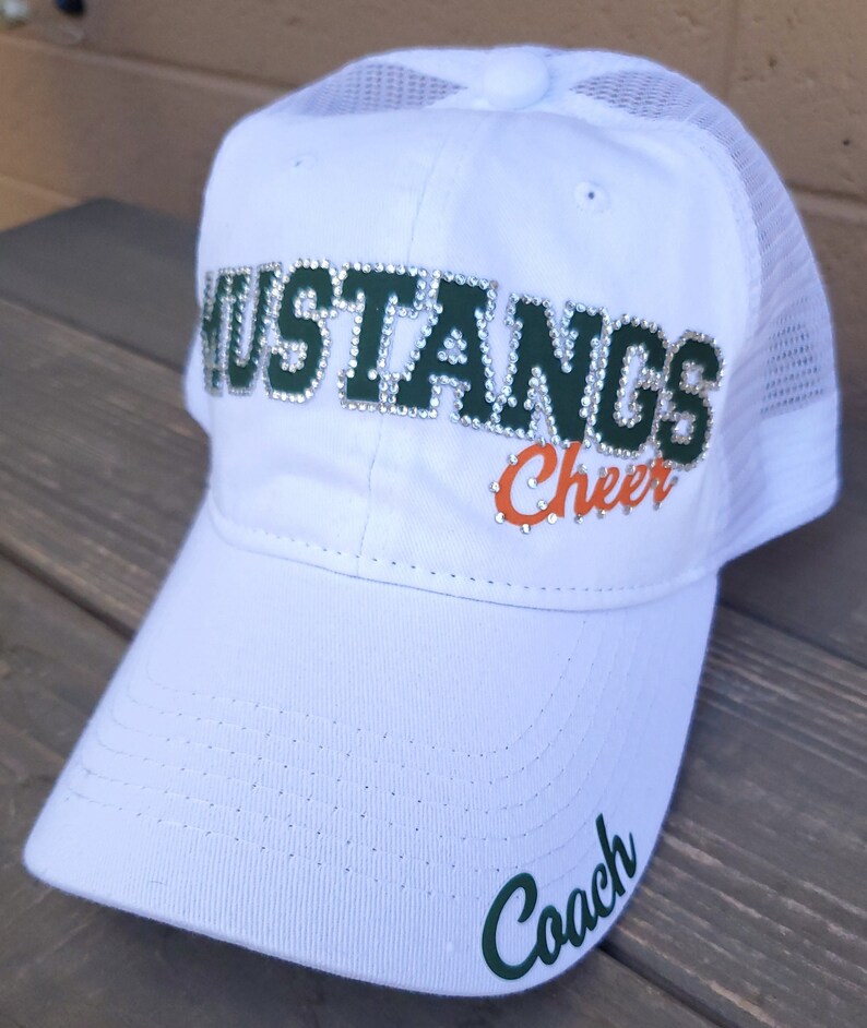 Cheer Team Hats-custom Rhinestone Designs-your Team Name and - Etsy