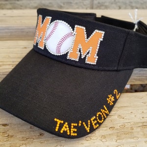 Rhinestone Baseball Mom Sun Visors, Baseball Mom Hats and Sun Visors ...