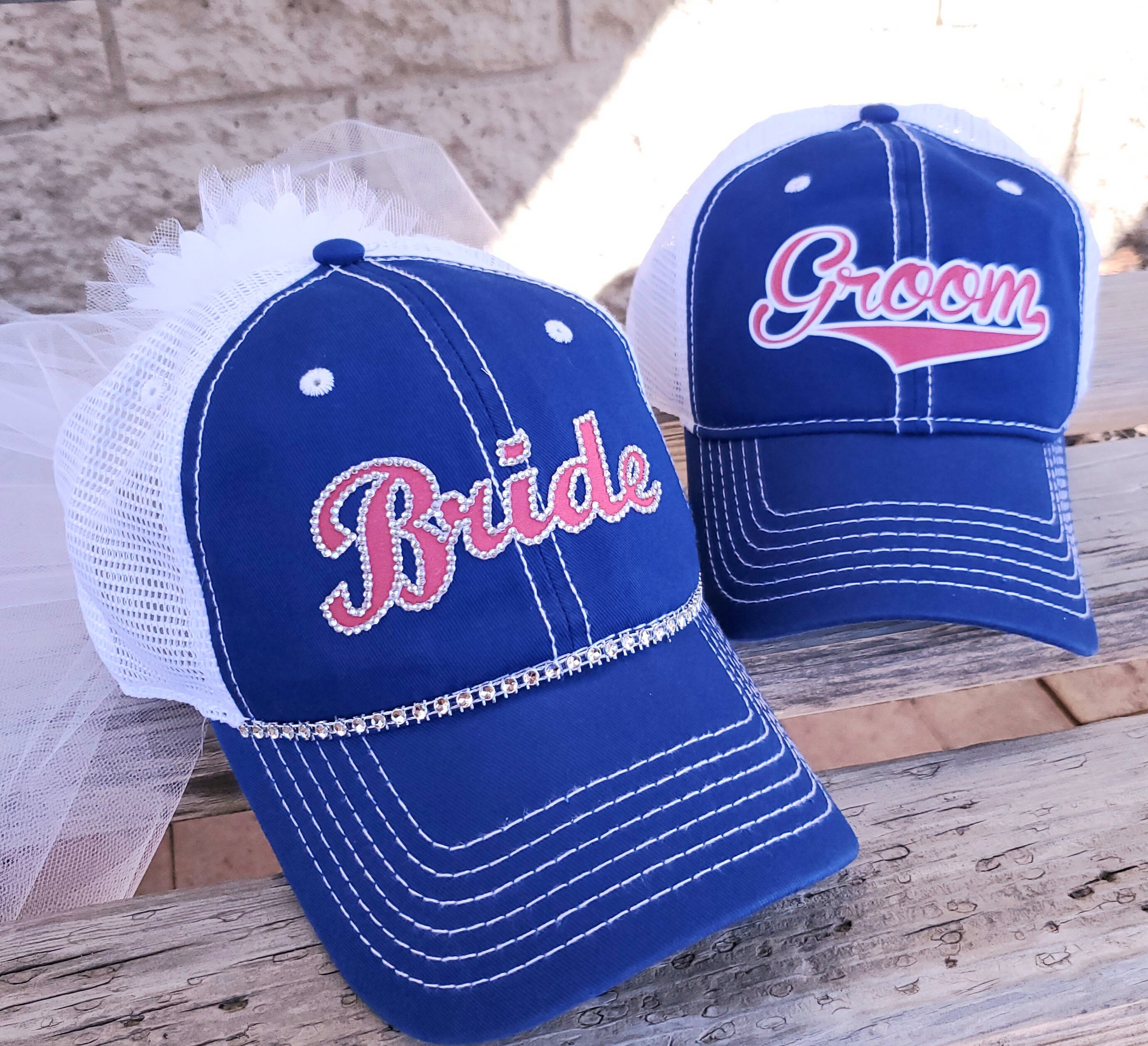 Baseball Bride Hat with veil for Baseball game Bachelorette | Etsy