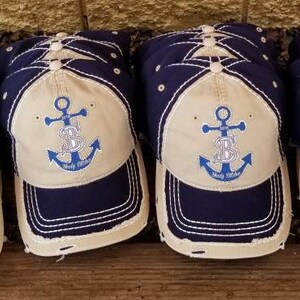 Custom Boat Hats Send your Logo Anchor Hats Boat Hats Lake | Etsy