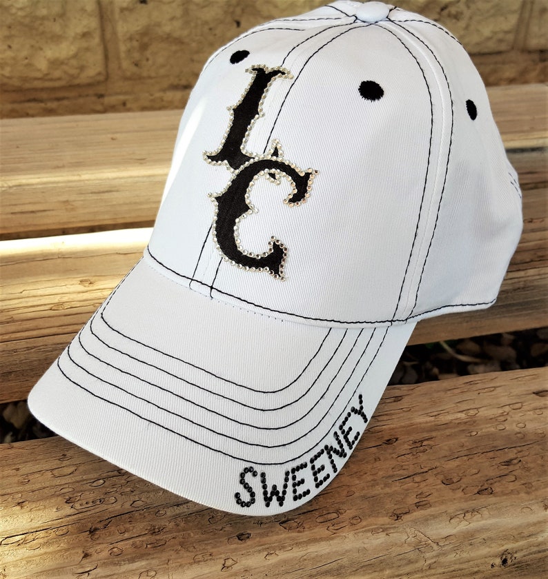 Bling Letter Hats/Custom Logo Hats/Varsity Letter Hats/School | Etsy