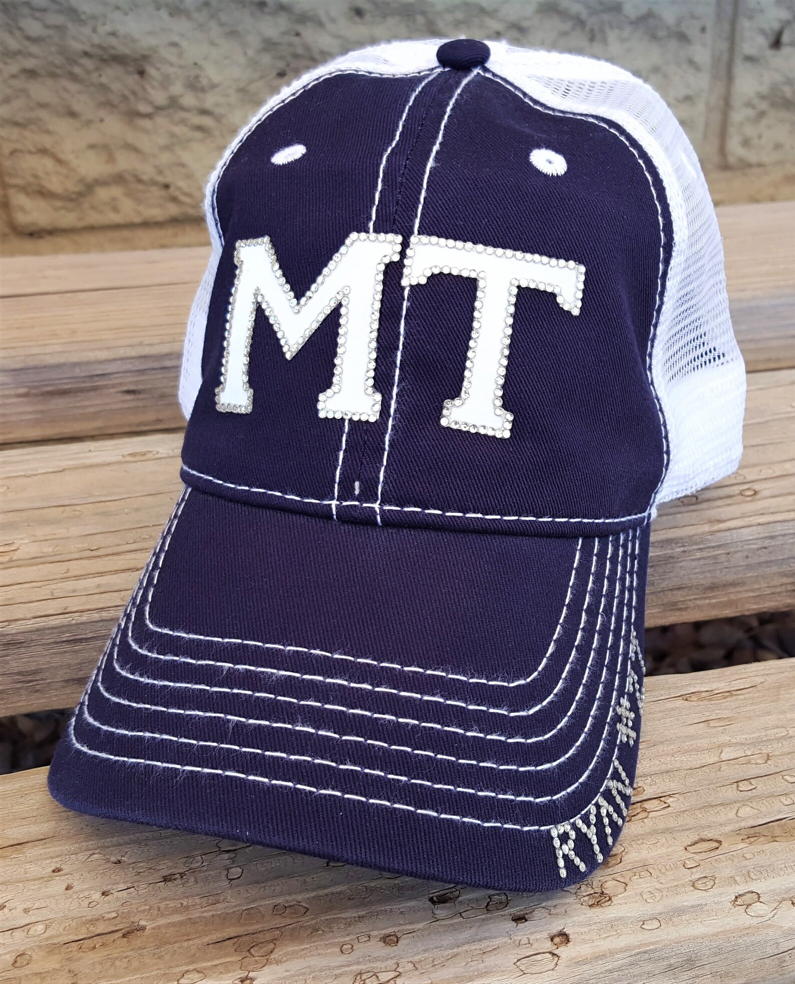 Bling Letter Hats/Custom Logo Hats/Varsity Letter Hats/School | Etsy