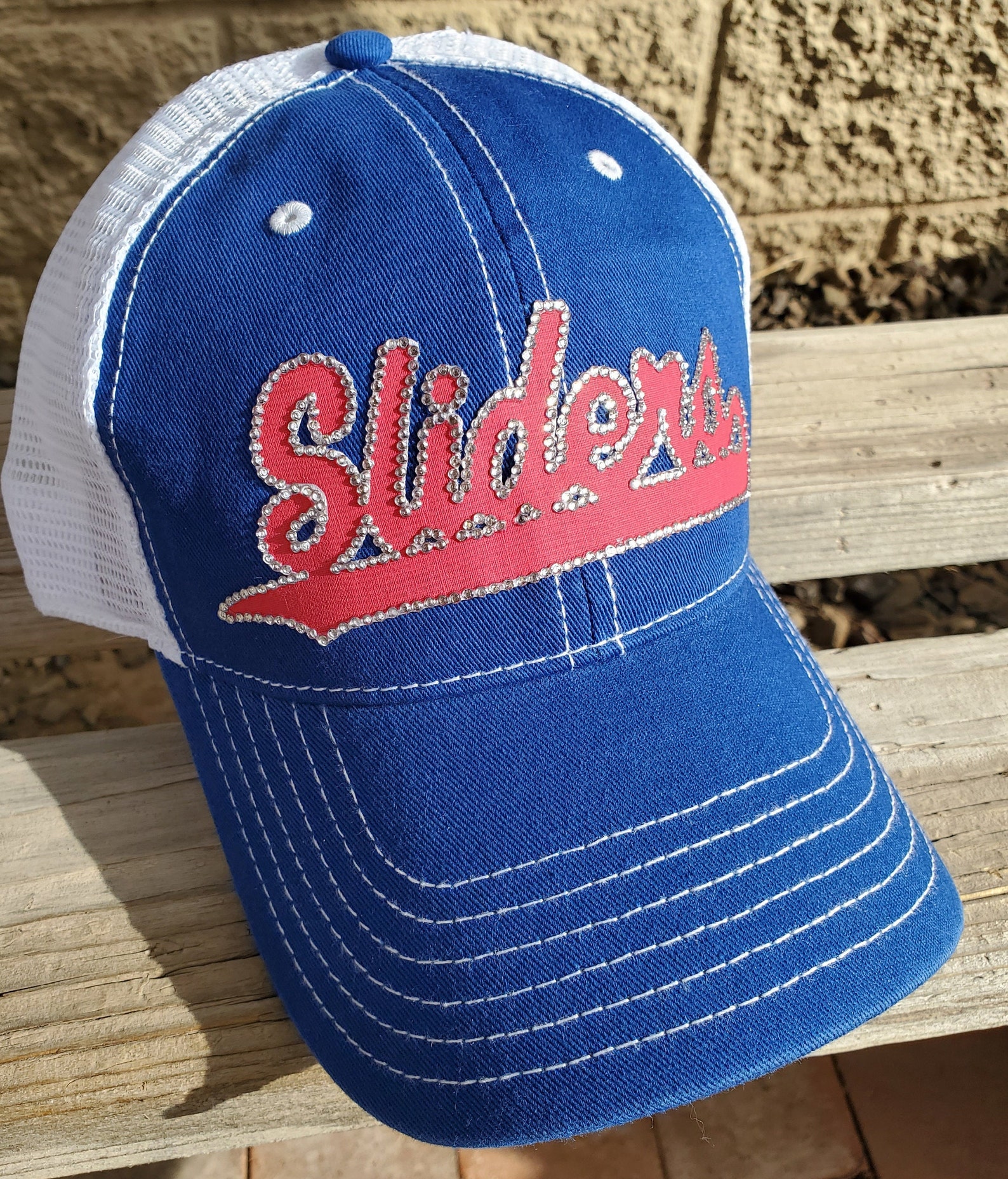 Sliders Custom Team Baseball Cap, Bling Team Hats With You Teams Name ...