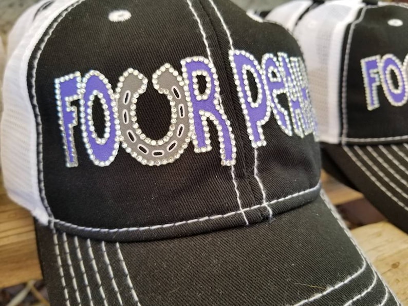 Custom Team Hats Custom Logo Hats Bling Team Hats | Etsy