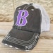 Varsity Letter B, Baseball Mom Hat, Rhinestone Letter Hat, Custom Bling ...