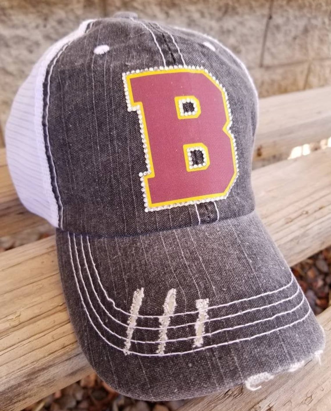 Custom Letter Hats Varsity Letter Hats Bling Letter Hats | Etsy
