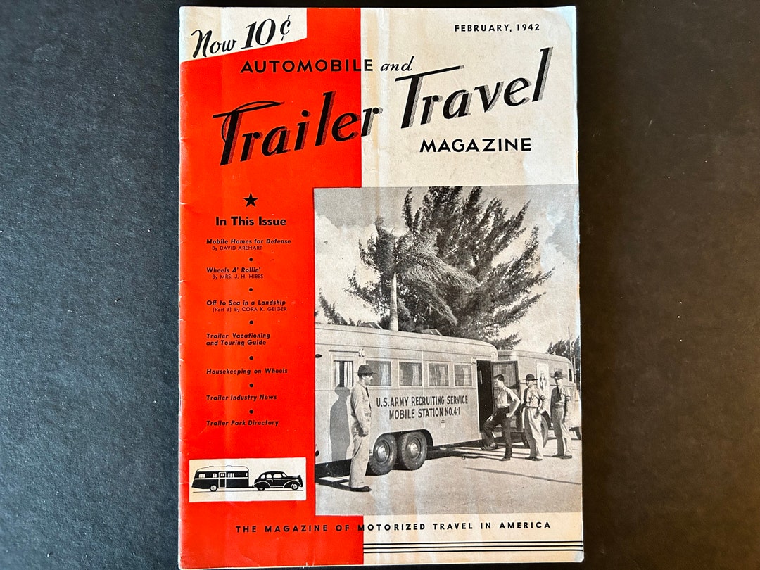 Vintage Travel Trailer Magazine February 1942 With Advertising for ...