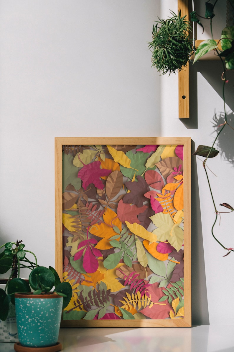 Leaf Print Leaf Art Leaf Poster Paper Leaves Home Decor - Etsy